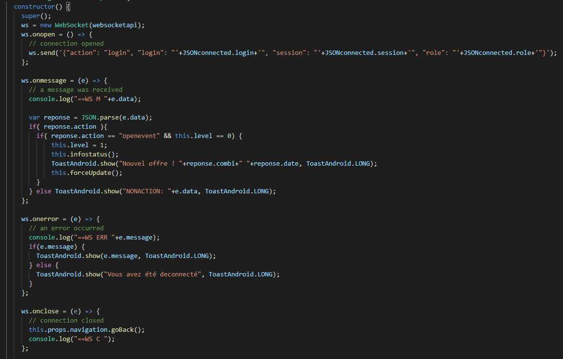 How to use WebSockets • React Native - Nicolas BAPTISTA
